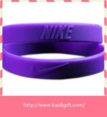 China Popular Rubber Promotional Customized Silicone Thin Wristbands for sale
