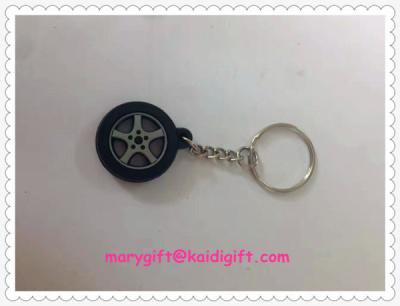 China Customized factory price metal chains Cartoon PVC Rubber 3D keyrings for sale