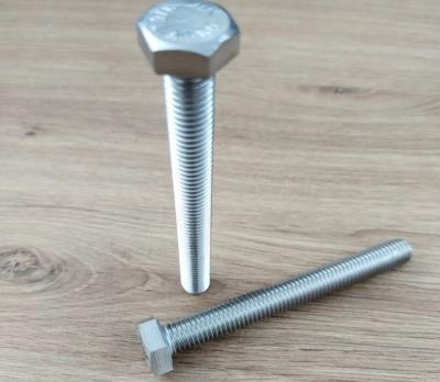 China Stainless Steel 18 - 8 Full Coarse Thread Hex Head Tap Bolt With Six Sided Head for sale