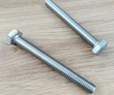 China Stainless Steel 18 - 8 Full Coarse Thread Hex Head Tap Bolt With Six Sided Head à venda