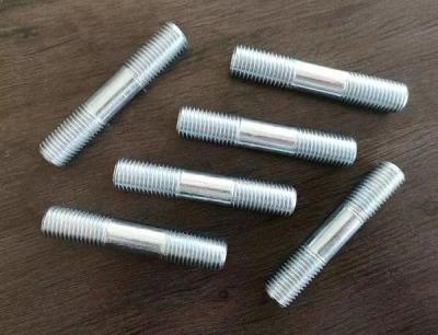 Cina Zinc Plating Steel Double Ended Bolt Electro Galvanized Clamping Type Threaded Studs in vendita