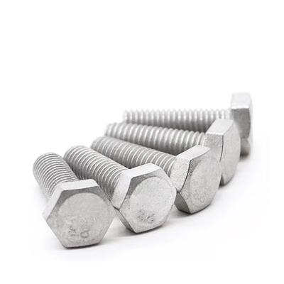 China Carbon steel Full Threaded Flat Head Hex Bolt For Outdoor Work Steel Parts à venda