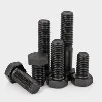 China Class 12.9 Left Hand Reverse Thread Hex Head Screws M6-M48 Black Oxide Carbon Steel for sale