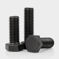 China Class 12.9 Left Hand Reverse Thread Hex Head Screws M6-M48 Black Oxide Carbon Steel for sale