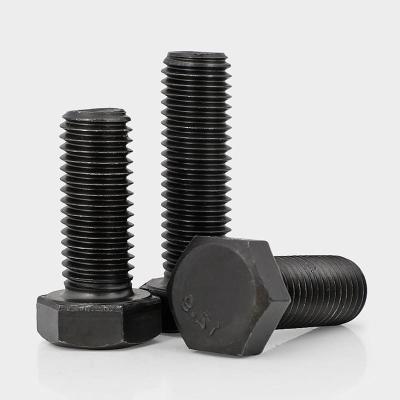 China Class 12.9 Left Hand / Reverse Threaded Hex Head Screws Extreme Strength Black Metric for sale