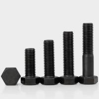 China Class 12.9 Left Hand Reverse Thread Hex Head Screws M6-M48 Black Oxide Carbon Steel for sale