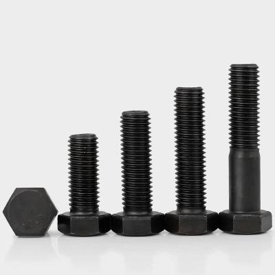 China Class 12.9 Left Hand / Reverse Threaded Hex Head Screws Extreme Strength Black Metric for sale