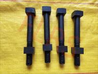 China Grade 8.8 Square Headed Distance Bolt for Railway Carbon Steel Black for sale