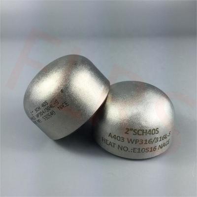 China Dual Certified ASTM A403 WP316/316L Butt-weld Steel End Cap For Steel Tanks for sale