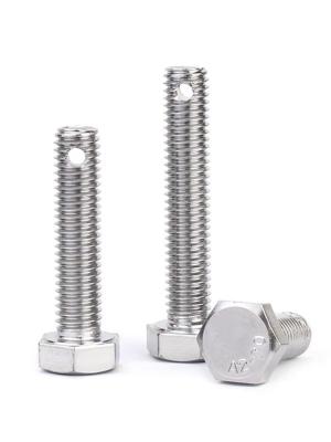 China Hexagon Head Bolts With Split Pin Hole On Shank GB /T 31.1 for sale
