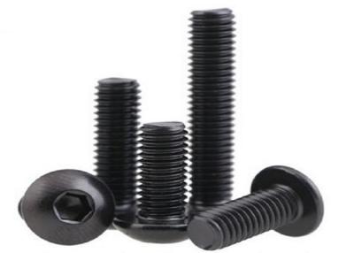 China ISO 7380 Carbon Steel Black Oxide Hexagon Socket Flat Round Head Screw with High Strength for sale