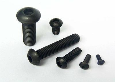 China ISO 7380 Carbon Steel Black Oxide Hexagon Socket Flat Round Head Screw with High Strength for sale