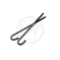 China J-Type Foundation Anchor Bolts M20-M48 with 33,000 PSI Proof Load for Steel Structures and Bridges for sale