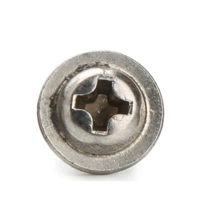 China Size M3-M8 Stainless Steel PWM Screw DIN967 Cross Recessed Pan Head Screws with Collar - Product Grade A for sale