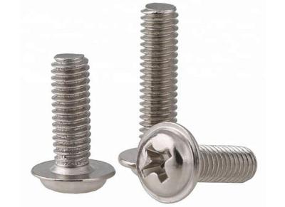 China Size M3-M8 Stainless Steel PWM Screw DIN967 Cross Recessed Pan Head Screws with Collar - Product Grade A for sale