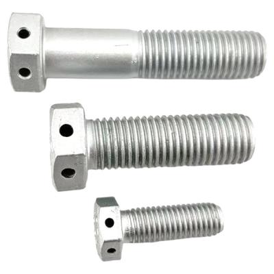 Cina Grado 8.8 bullone a testa esessuale con buco GB32.1 bullone di tenuta Dacromet con foratura del filo M6M8M20 in vendita