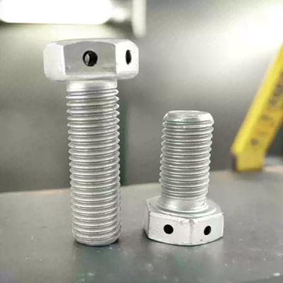 Cina Grado 8.8 bullone a testa esessuale con buco GB32.1 bullone di tenuta Dacromet con foratura del filo M6M8M20 in vendita
