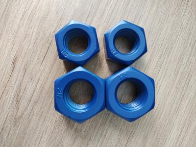 China Heavy Hexagon Nuts Made of A194 2H with Blue PTFE Coating for sale