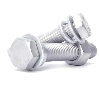 China Ultra High Corrosion Resistance Hot-Dip Galvanized Hex Head Bolts with Plain Washers，Spring Washers and Hex Nut Used for Photovoltaic, Wind,  Ultra for sale
