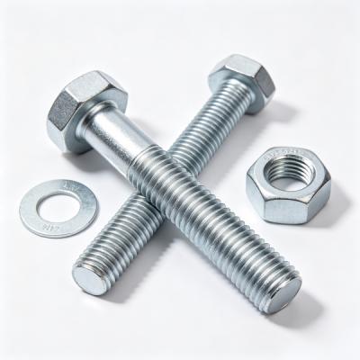 China GB/T 5781-2025 Grade 4.8 Carbon Steel Hex Head Bolts Full Thread Hot Dip Galvanized Construction Fasteners for sale