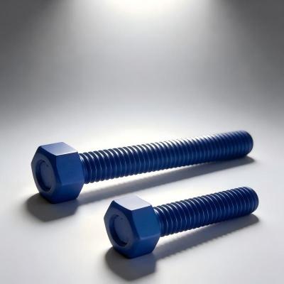China Teflon PTFE Anti-Corrosion Coated L7M Alloy Steel Full Thread Hex Head Bolt-and-Nut Assembly for sale