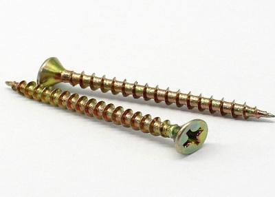 China Color - Zinc Self Tapping Metal Screws M4 M5 M6 With Slotted Countersunk Head for sale