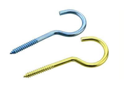 China Zinc Plating Self Tapping Wood Screws CS / SS Made With Open Eye Hook for sale