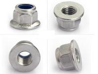 China Grade 8 & Class 10 Prevailing Torque Hex Flange Nuts with Non-Metallic Insert - Carbon/Stainless Steel for sale