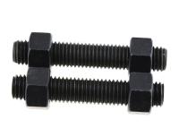 China Black Anodized Threaded Double Ended Bolt M4-M48 with Nuts | Carbon Steel & Stainless Steel Options | Class 4.8-12.9 Grades for sale