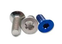 China GR2 Titanium Countersunk Bolts with Flat Hex Torx Head - Multiple Color Options, SAE J429 Grade 2, UNC/UNF Threads for sale