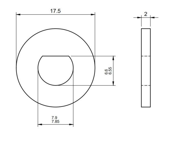 Forged D Shape Stainless Steel Ss316 Plain Washer