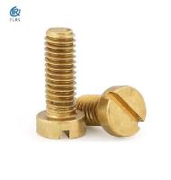 China Brass Slotted Cap Head Mechanical Screw DIN84 Round Head Machine Screw M3-M12 Custom Sizes for sale