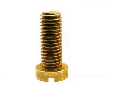 China Brass Slotted Cap Head Mechanical Screw / Round Head Slotted Machine Screw for sale