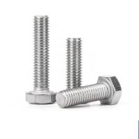 China ISO4017 SS304 Stainless Steel Hex Head Bolt Full Thread M1.6-M64 Length 1.2-500mm for sale