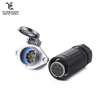 China High Quality IP65 Plastic Circular 7 Pin Waterproof and Dustproof Power Connector for LED Screen Industrail Equipment for sale