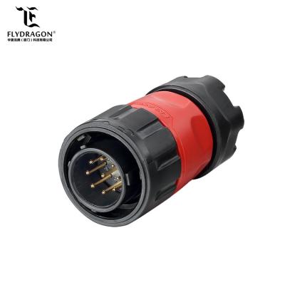 China PBT Plastic 9 Pin DC 5A Circular Connector Waterproof Female Plug Male Socket Electrical Wire Plugs for LED Screen for sale