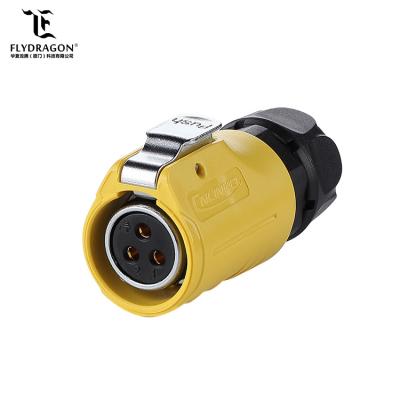 China 3 Cord Gold Plated Waterproof 20A Soldering Cables Assemble Connector for sale