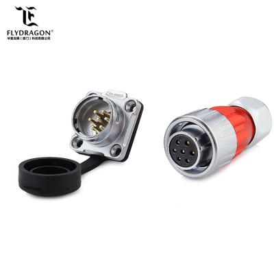 China DH20 7pin Connector ,12 A Suitable for Harness Situation Metal Female Plug and Male Socket for sale