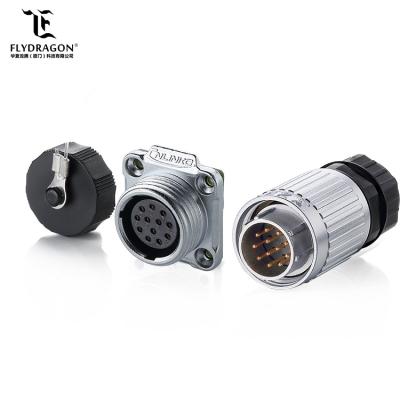 China 12 pin IP67 Insulation Terminal Soldering Adapter Waterproof Signal Connector for sale