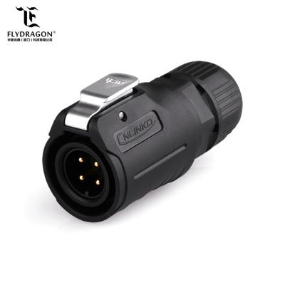China LP Series 4 Pin Plastic M16 Radio Frequency Interference Socket Panel Waterproof Electrical Connectors 12V for sale