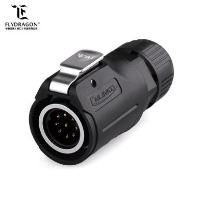 China Plastic M16 9 Pins Round Pin Plug Socket PBT Circular Quick Release Wire Connectors for sale