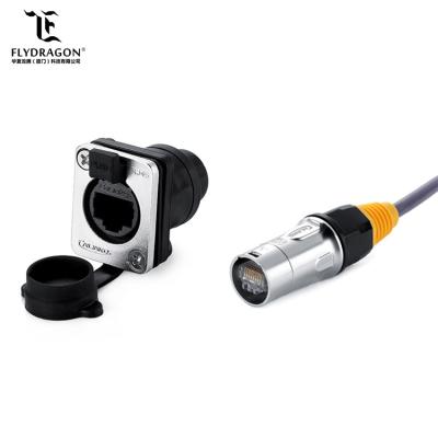 China DC Jack Male Female RJ45 Connector Waterproof IP67 Pull and Push Lock for sale
