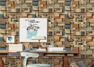 China Fireproof Removable Brick Look Wallpaper Non - Pasted For Household for sale