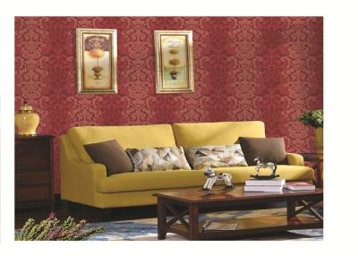 China PVC vinyl wallpaper washable waterproof simple design different color for sale