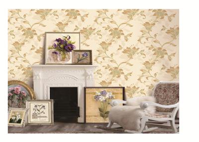 China PVC project wallpaper big flower design fashion modern waterproof for sale