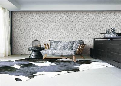 China 3D Grey Brick Effect Wall Covering Smoke Proof For Sitting Room , Modern Style for sale