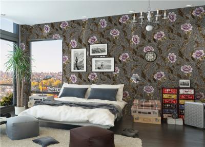 China PVC Textured Paper Backed Vinyl Waterproof Wallpaper For Bedroom / TV Wall for sale