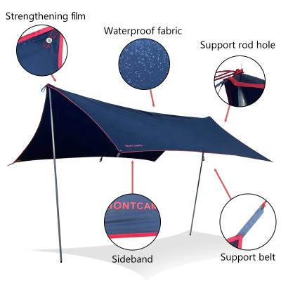 Cina Logo personalizzato Tela a prova d'acqua per campeggio esterno per protezione solare e materiale resistente in vendita
