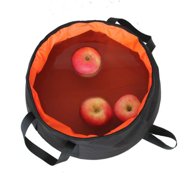Quality Custom Logo Accepted Portable Folding Camping Wash Basin made from 300D Oxford for sale
