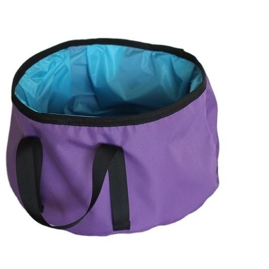 Quality Outdoor Camping Hiking Travelling 10L Portable Folding Basin with 300D Oxford for sale